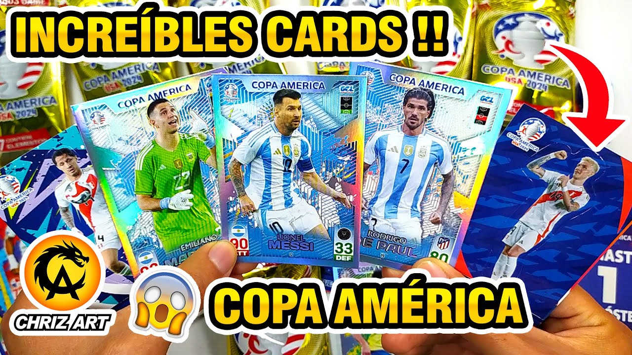 ⚽ Me tocó MESSI ⭐! Nuevos Trading Cards Copa América 2024 Álbum Cartas ...