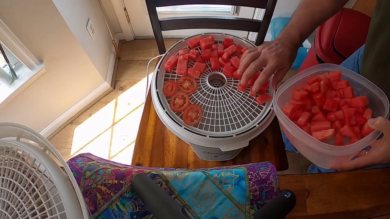 Dehydrating marsh mellows and watermelon - YouTube