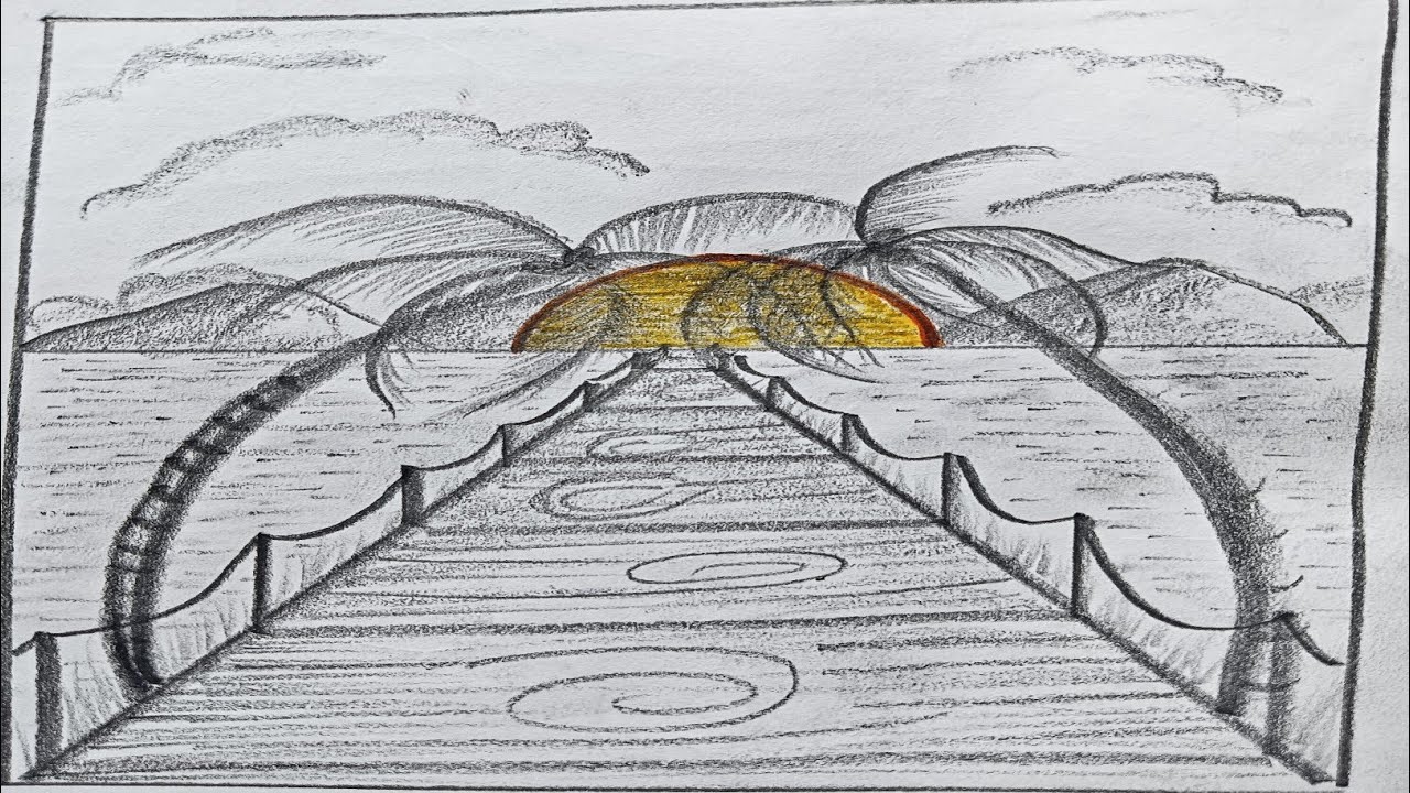 How Draw Natural Mountain Drawing 💫 || Easy Trick Step by Step - YouTube