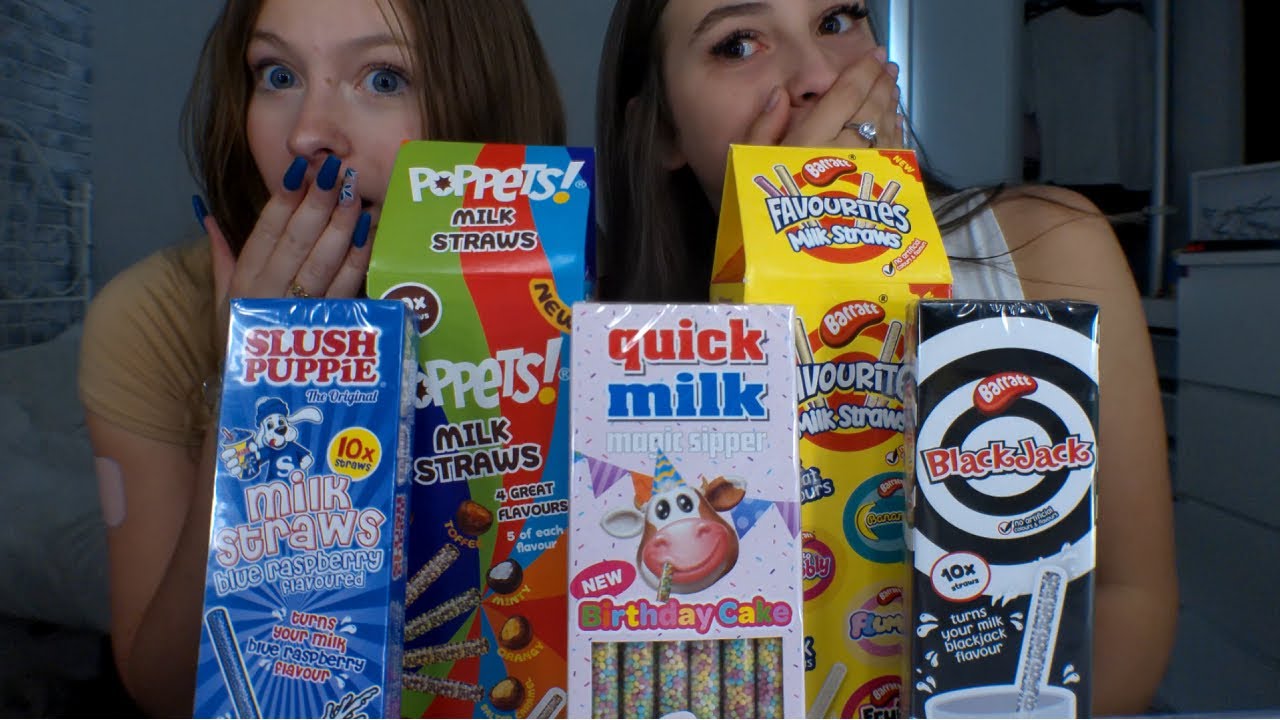Trying Weird Milk Straw Flavours - YouTube