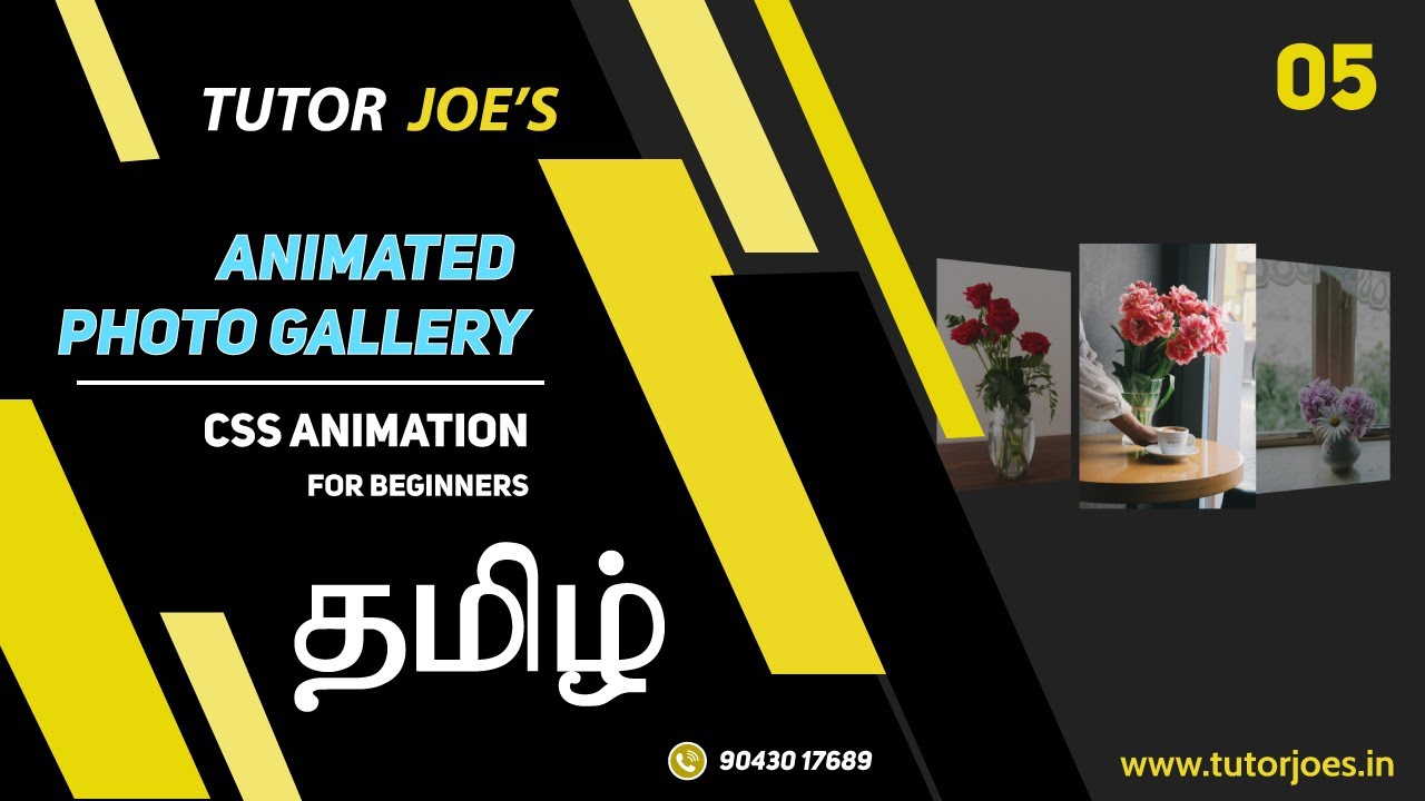 Animated Photo Gallery Css In Tamil Css Animation Project 5 100 Youtube