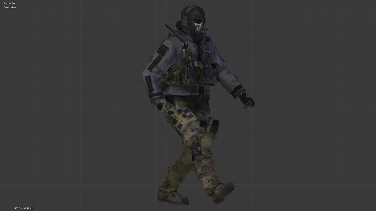 COD MW2 Ghost in Blender 3D - YouTube