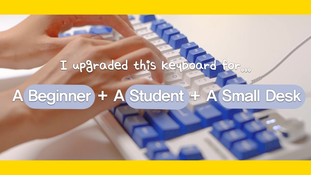 Things I did for upgrading a $20 budget keyboard as a gift│Typing ASMR ...
