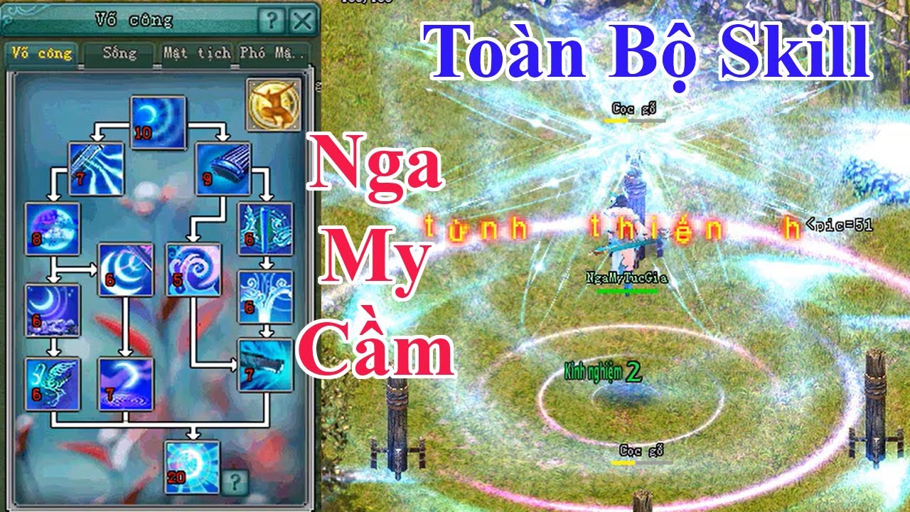 [VL2 Offline] - Tất cả chiêu thức Nga My Cầm (Tục Gia) - Võ Lâm 2 - YouTube