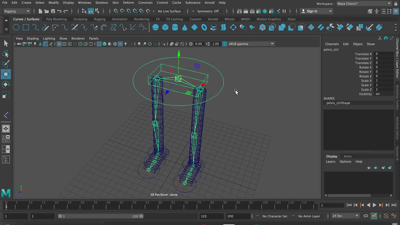 Week4 A Setting Joints, IK Handle, Bind Skin and Controls Part 2 - YouTube