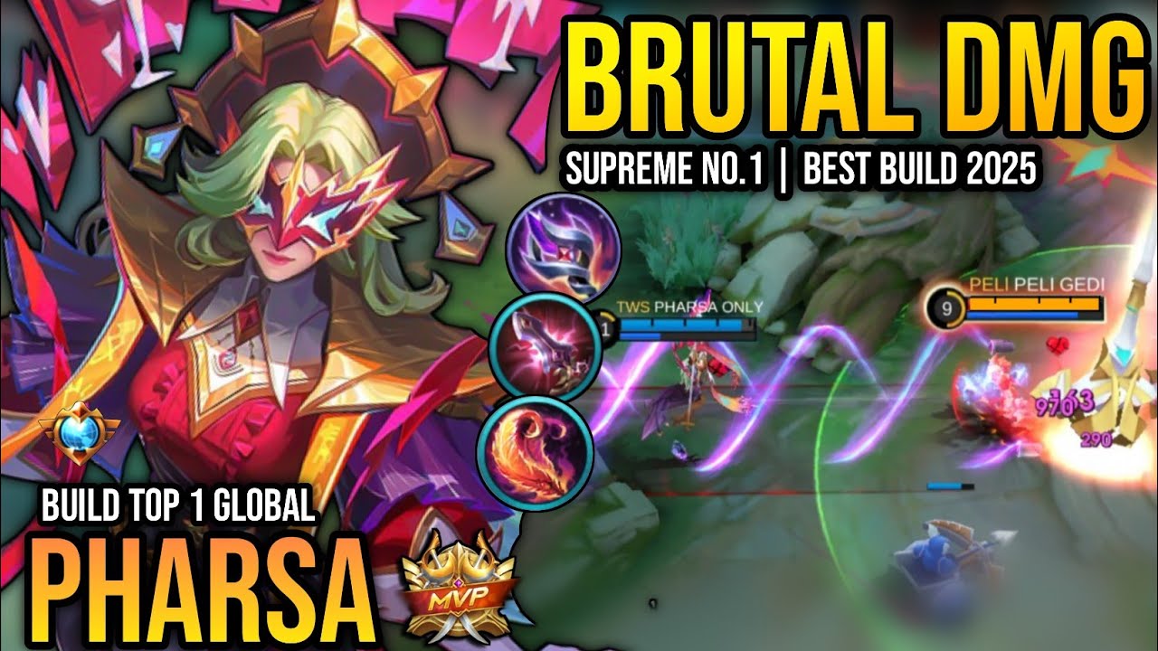 PHARSA BEST BUILD 2025 | BUILD TOP 1 GLOBAL PHARSA GAMEPLAY | MOBILE ...