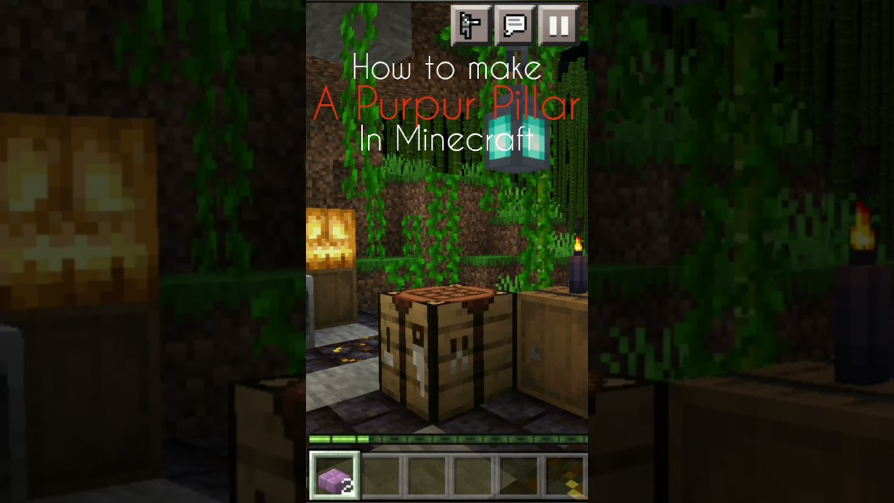 Minecraft: How to make a Purpur Pillar #shorts - YouTube