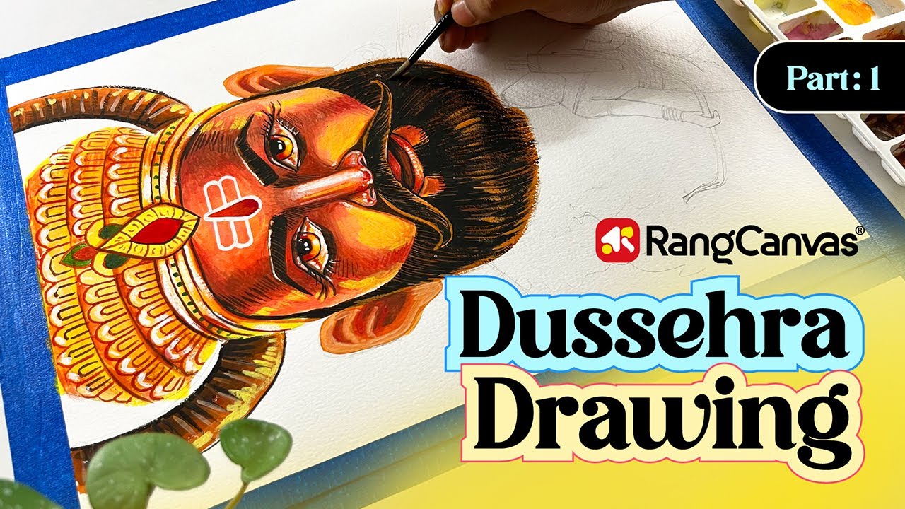 Dussehra drawing | Dussehra Special Ravan Vadh drawing #dussehra # ...