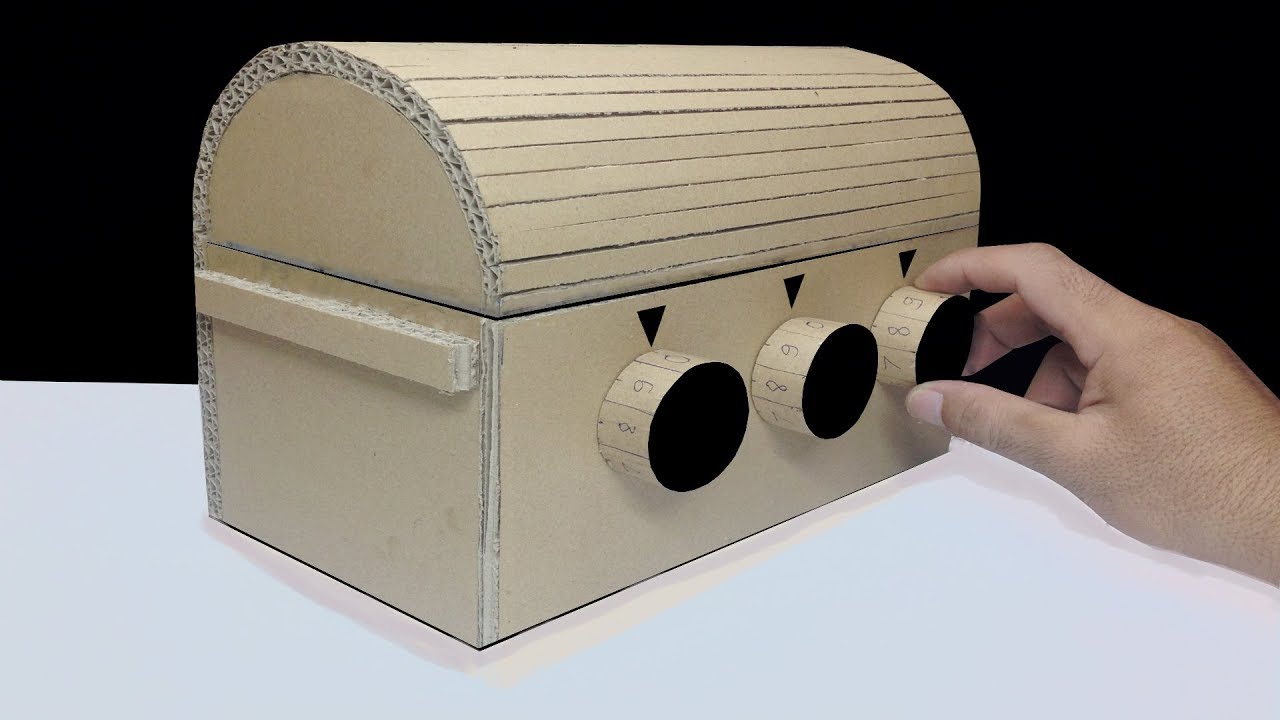 How to Make a Treasure Chest with 3 Digit Password DIY - YouTube