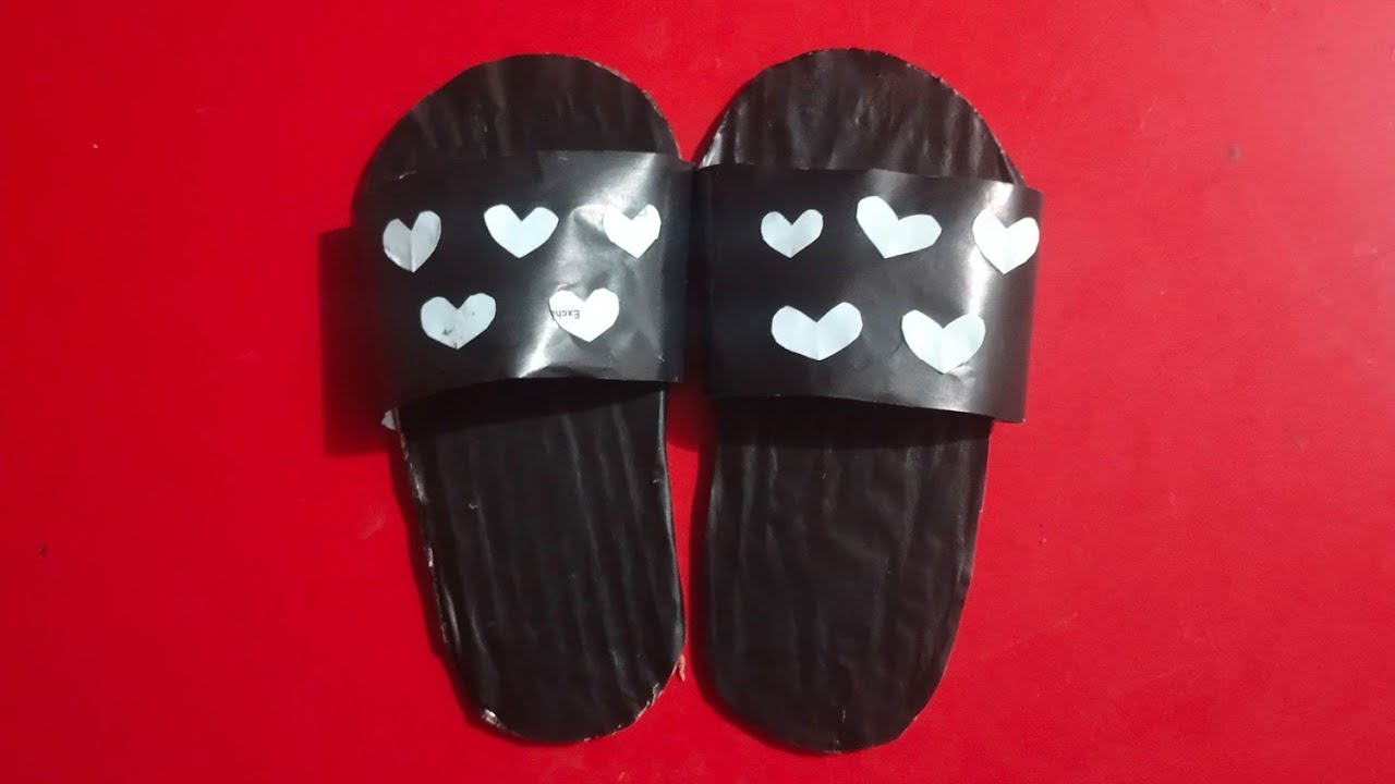 How to make paper slippers for kids. - YouTube