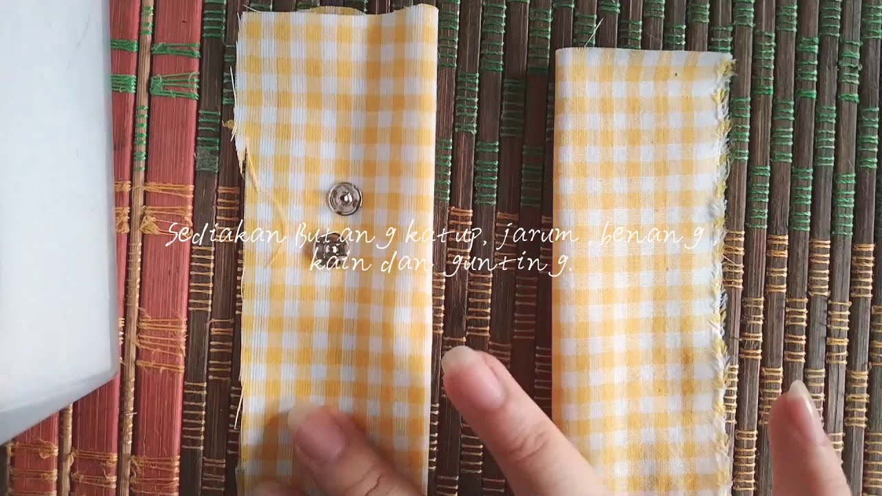langkah menjahit butang katup - YouTube