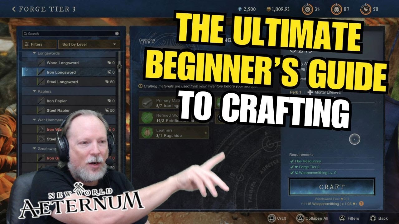 Renfail's Ultimate Beginner's Guide to Crafting In New World: Aeternum ...