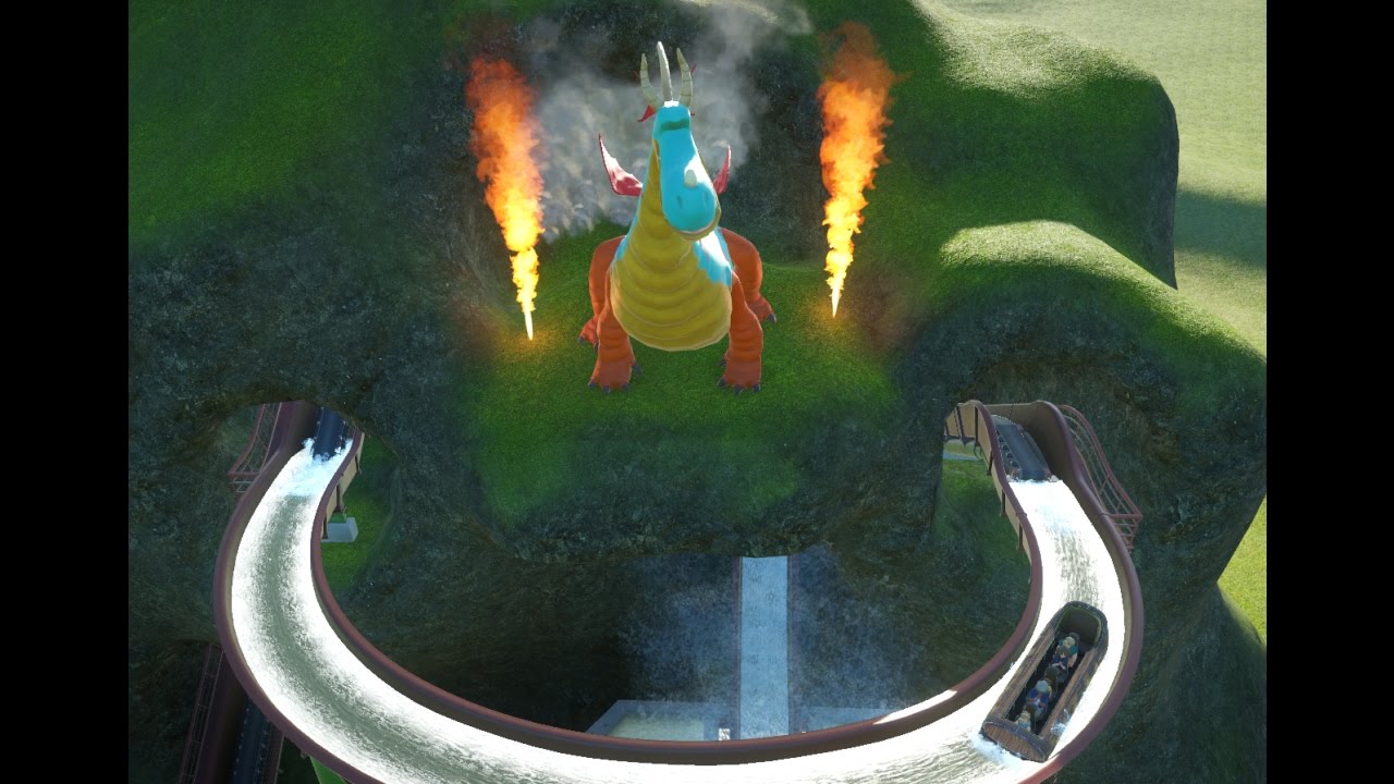 Knights vs Dragons Log Flume Ride - Planet Coaster - YouTube