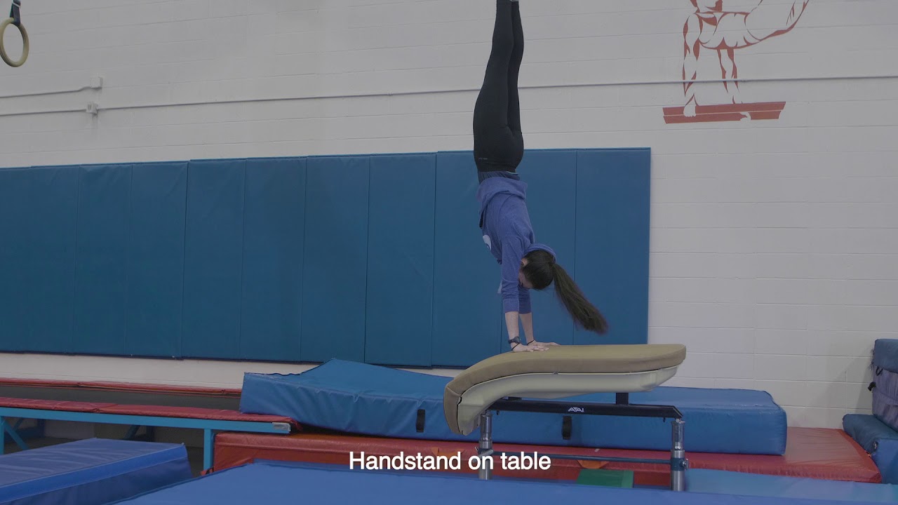 Handstand on table - YouTube