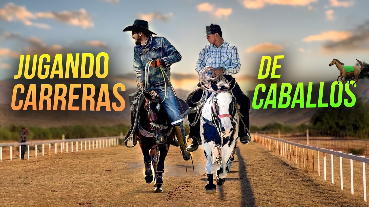 Jugando CARRERAS de CABALLOS en el hipodromo del rancho 🐎 - YouTube