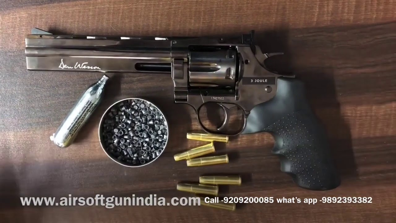 Dan Wesson 715 6 Inch Pellet Co2 Revolver By Airsoft Gun India Youtube