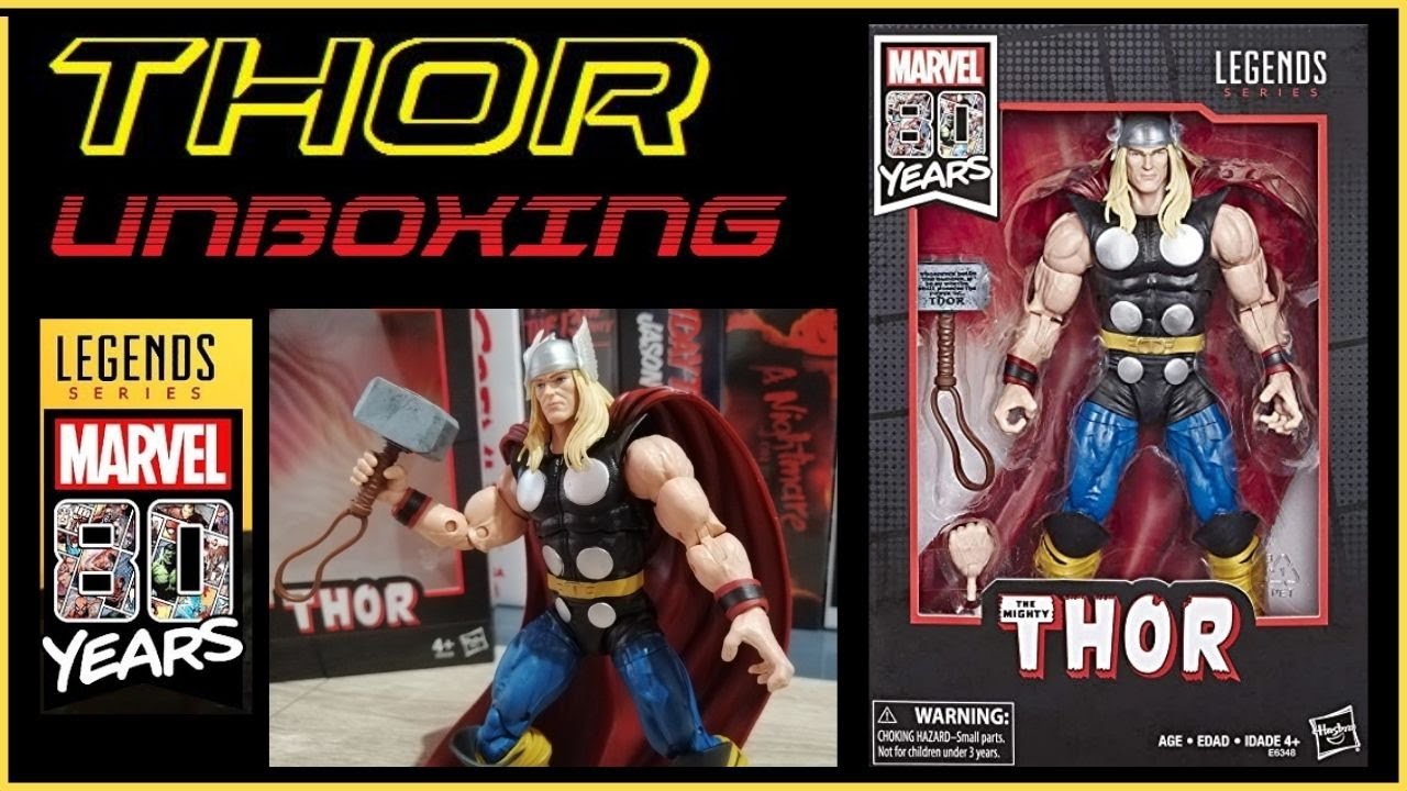 UNBOXING THOR MARVEL 80 YEARS HASBRO - MARVEL LEGENDS SERIES - COMIC ...