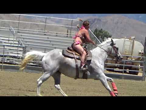 Bikini barrel race Winner June 2018 Banning, CA.