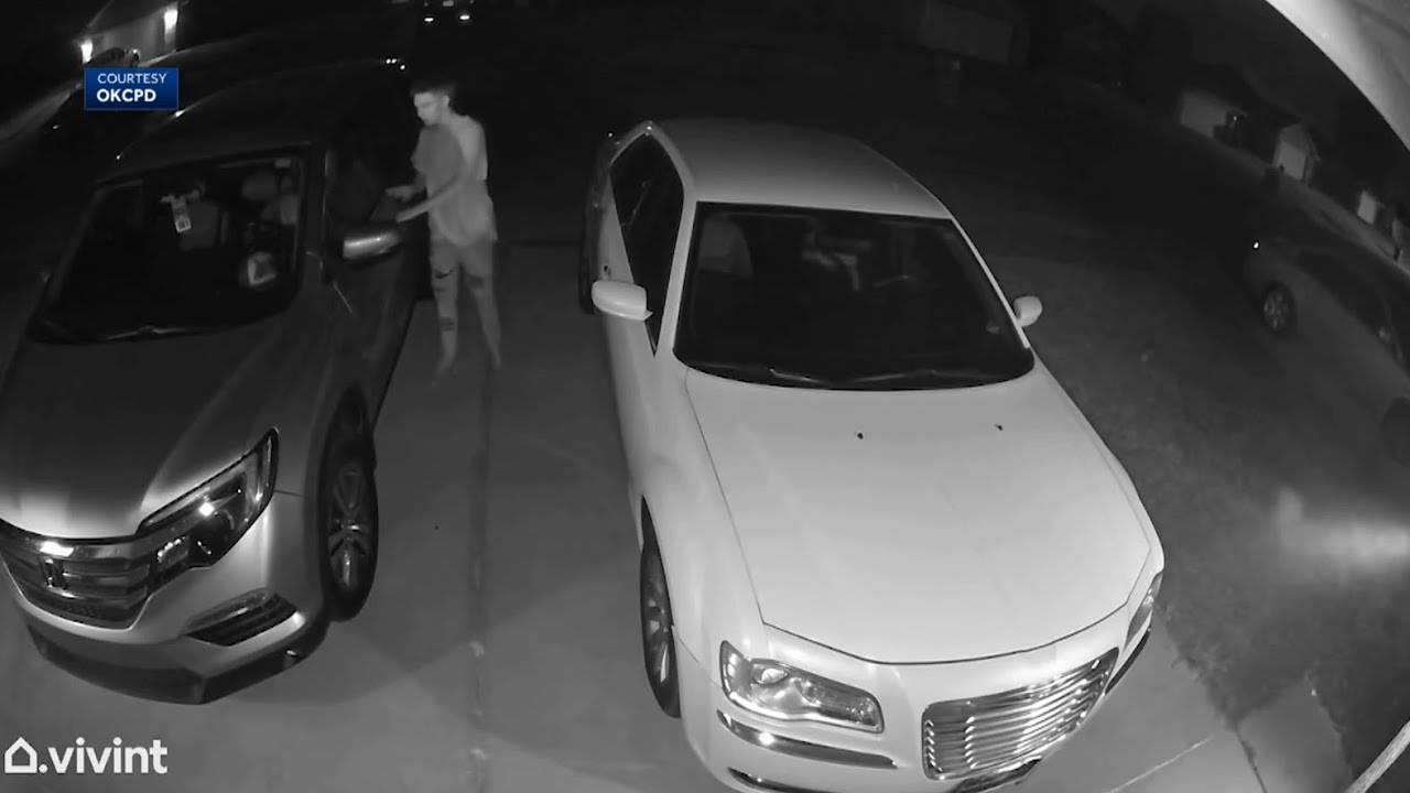 Police Search For Suspect Caught On Camera Stealing Car From Okc Home Youtube