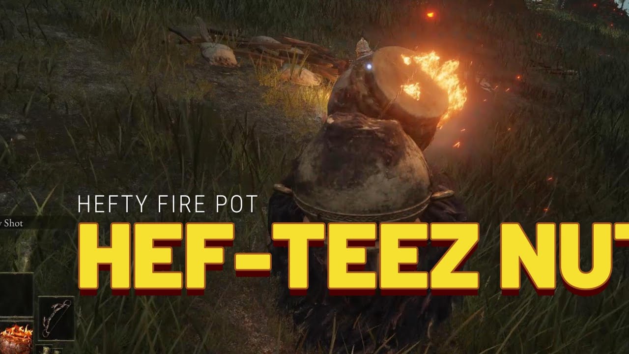 Elden Ring Hefty Fire Pot goes boom (1467hp damage 1 shot) - YouTube