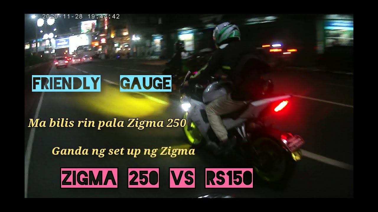 Sigma 250 Vs Rs150| Rusi Vs Honda|Ganda set up ni Sigma|Friendly Gauge ...