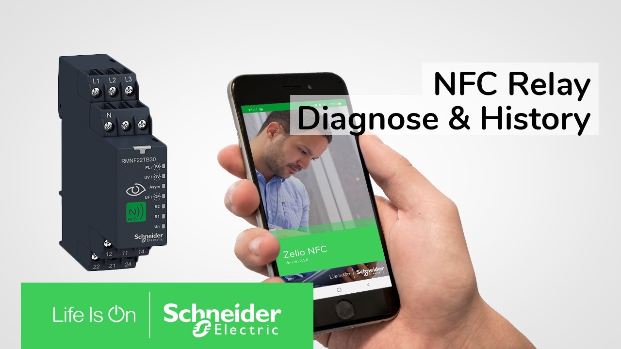How to see diagnostics fault data from app for NFC Control Relay | Schneider Electric - YouTube