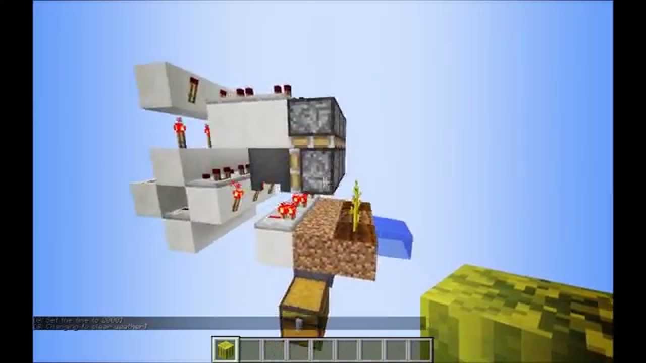 Minecraft Redstone: 1 Wide, Tileable, (Fully Automatic) Melon Farm ...