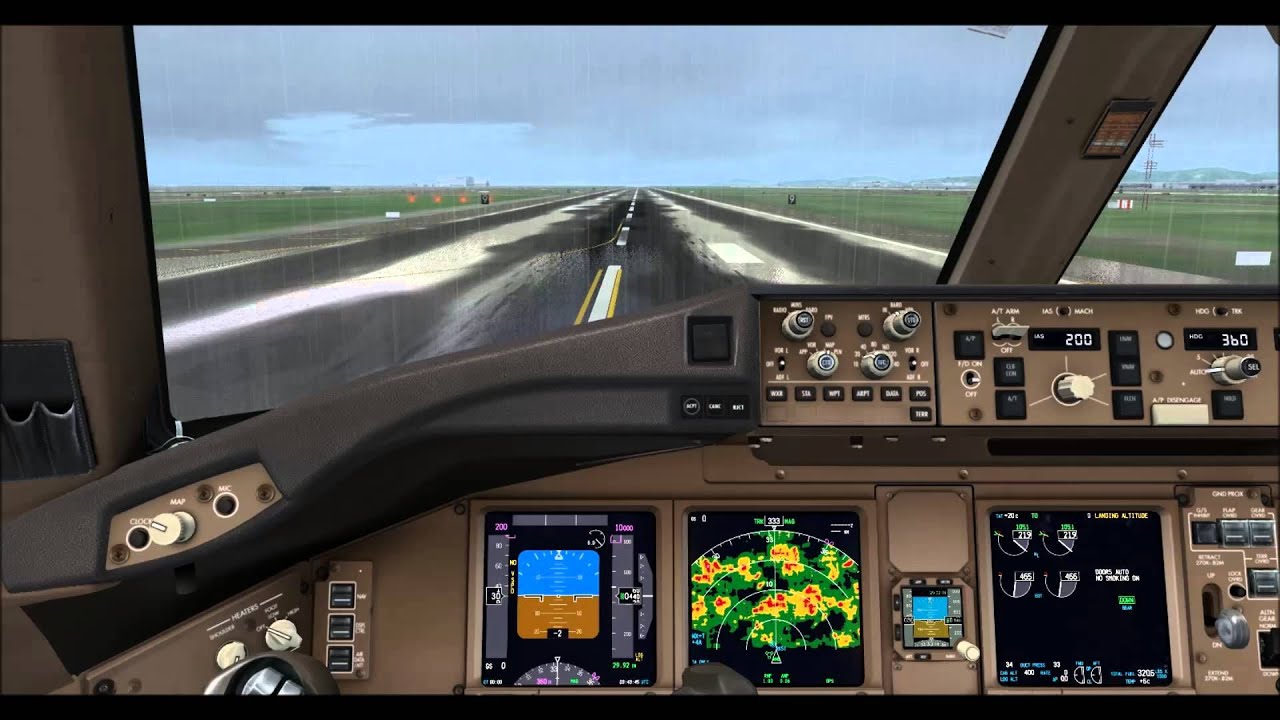 PMDG 777 weather radar test - YouTube