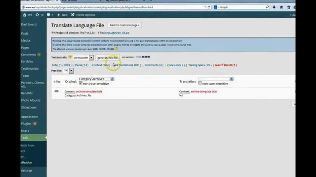 How to change theme labels with CodeStyling Localization - YouTube