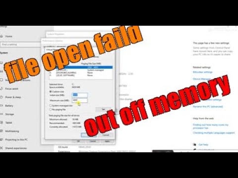 out memory/ open faild - YouTube
