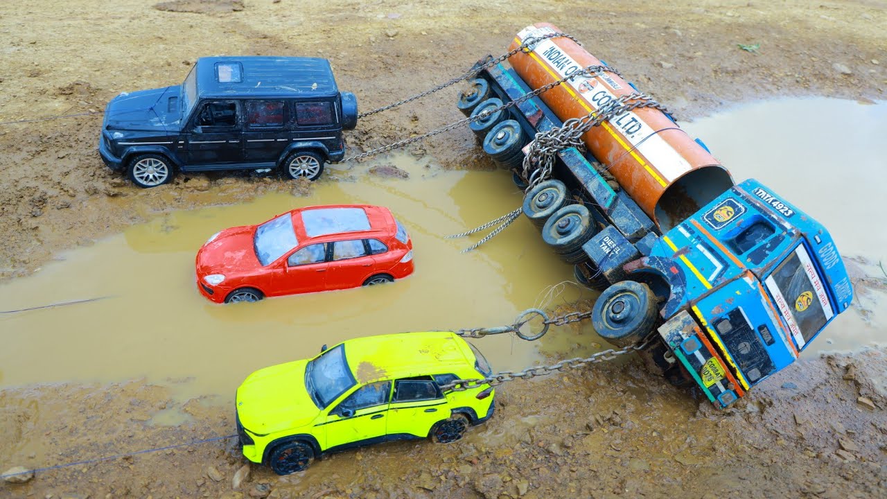 Scania G410 Dump Truck BharatBenz OIL Tanker Accident Mud Pulling ...