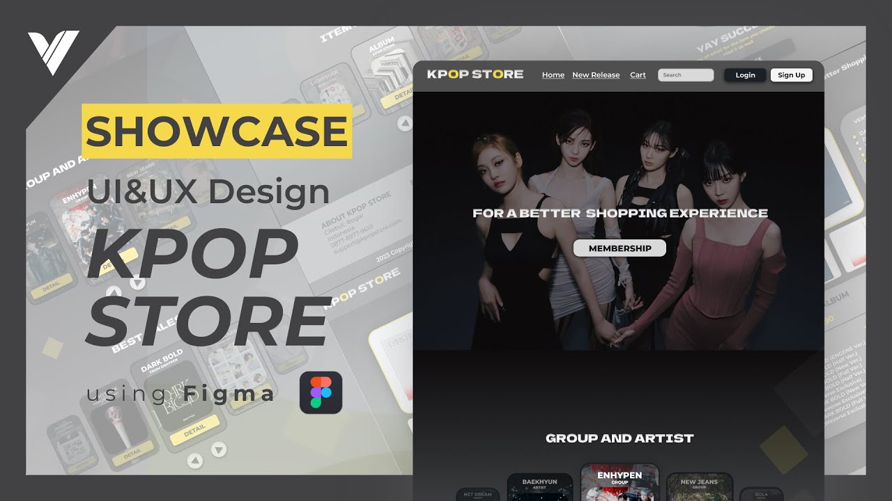 A Kpop Store Website Design in Figma - UI & UX Figma - YouTube