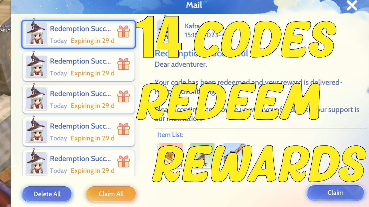 ALL 14 REDEEM CODES REWARDS RAGNAROK ORIGIN GLOBAL APRIL 08.2023 - YouTube
