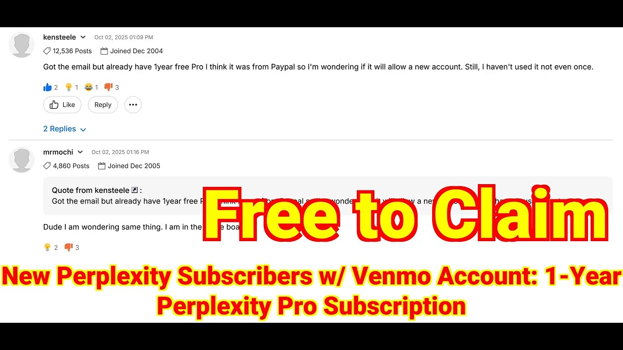 2025-10-04 New Perplexity Subscribers w Venmo Account 1-Year Perplexity ...