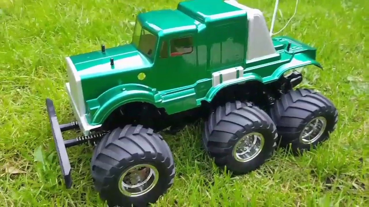 Spraying an rc body shell tamiya konghead 6x6 - YouTube