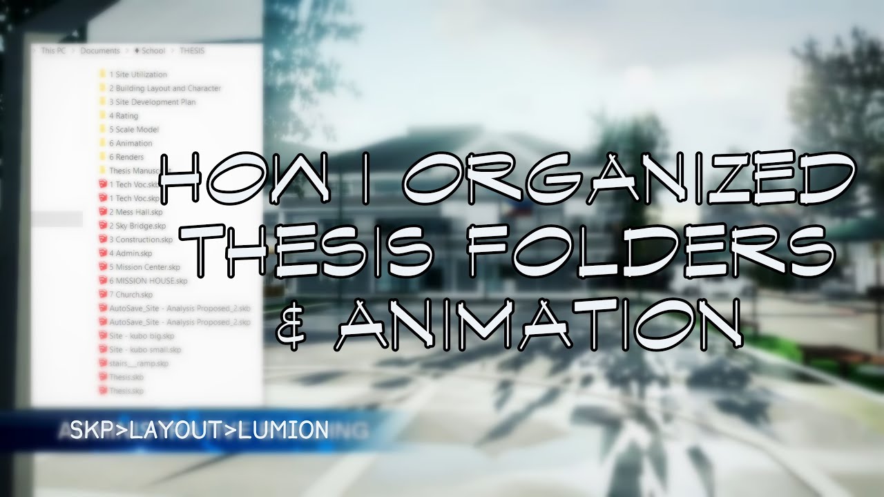 Arki Feels - How to Organize Sketchup Files for Thesis - YouTube