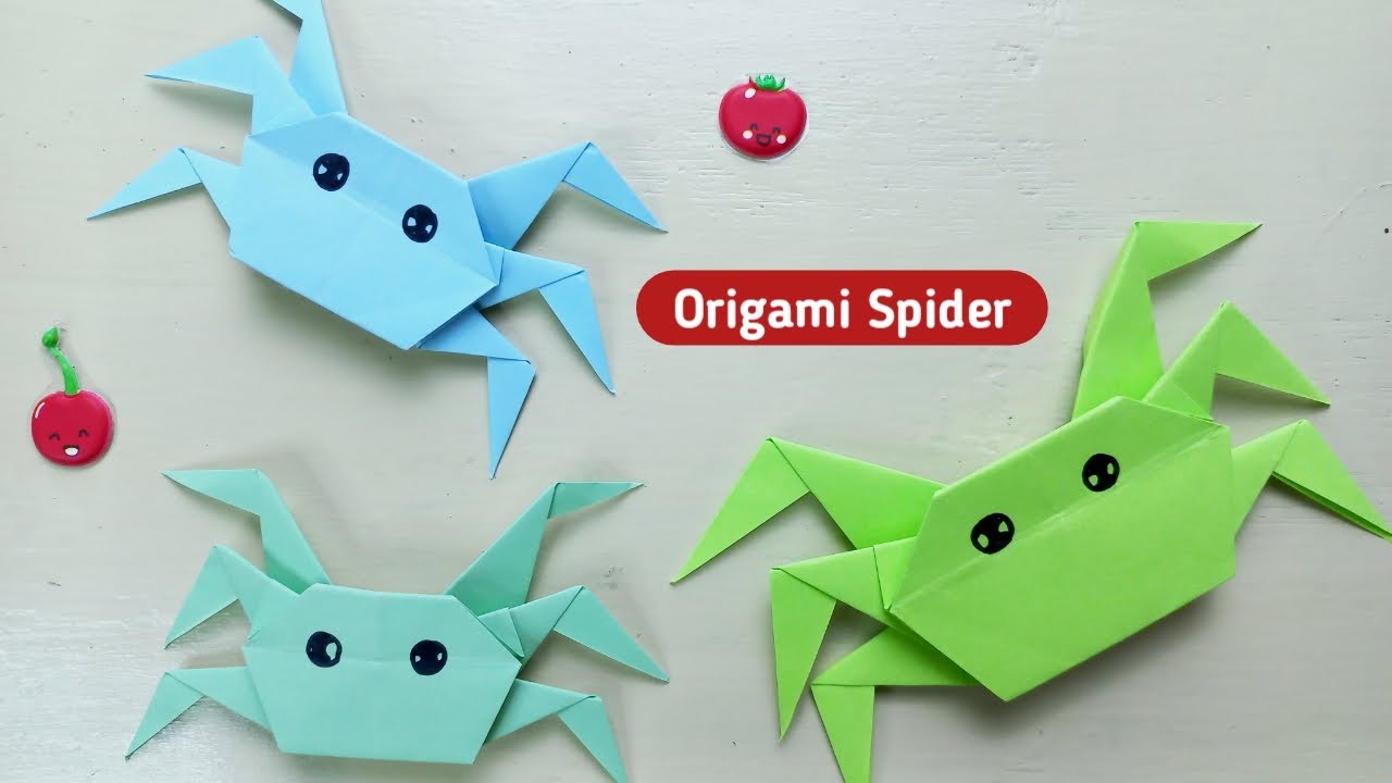 ORIGAMI SPIDER - How to make an easy origami - YouTube