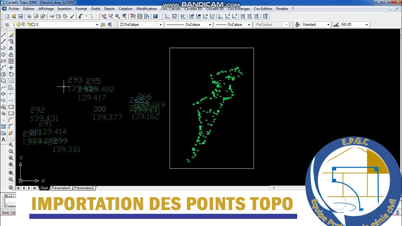 Importation des points Topo sur Covadis - YouTube