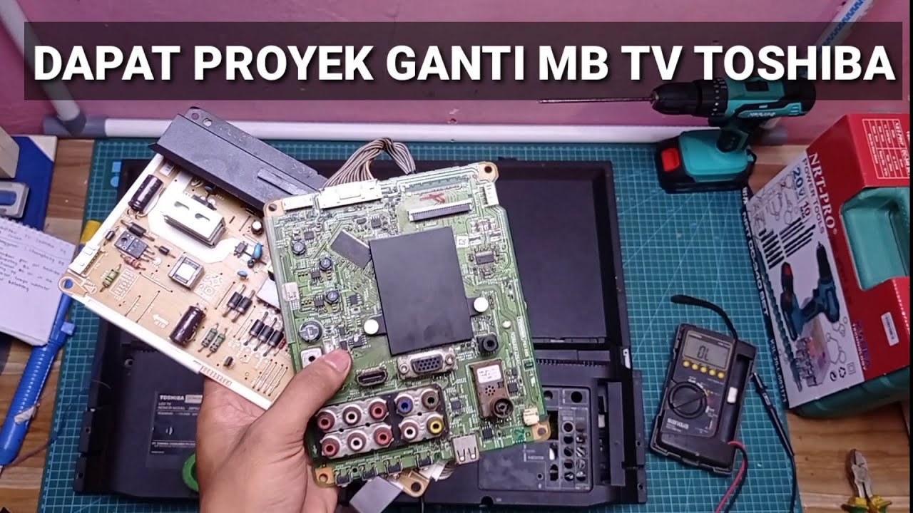 PASANG MB TV LED BEDA MEREK | TV LED TOSHIBA 29 INCH | MODIFIKASI - YouTube