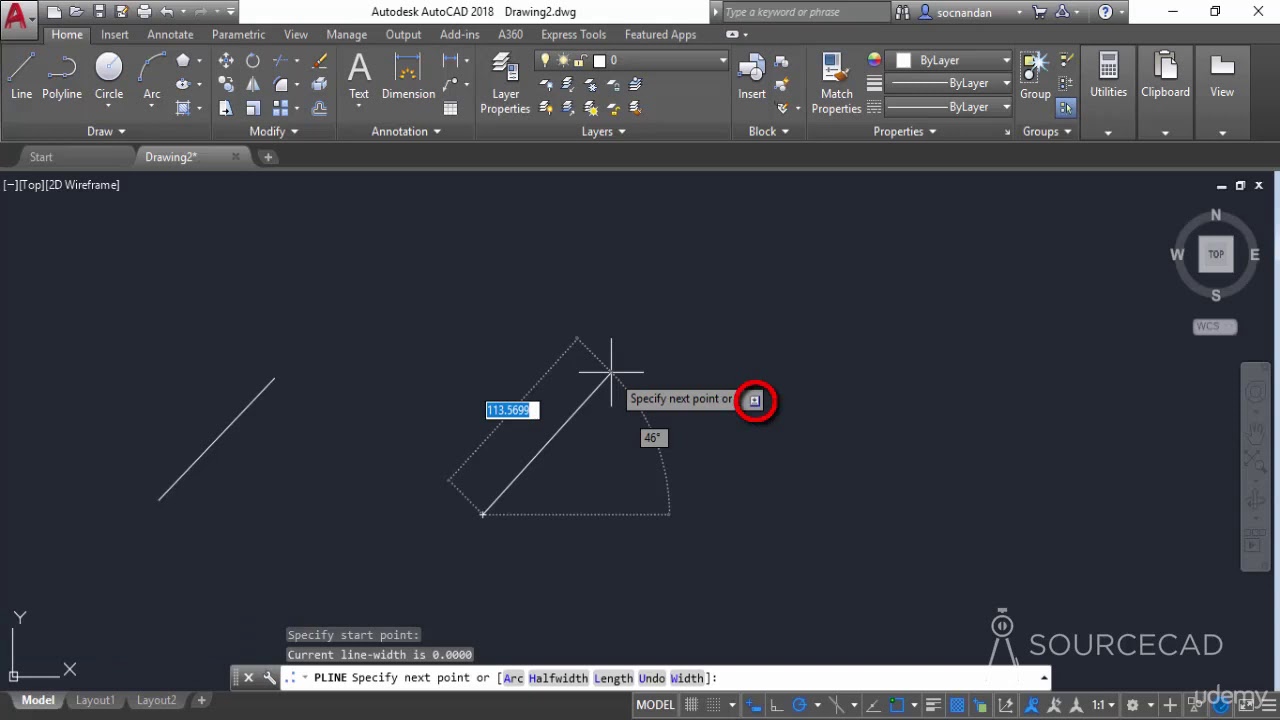 Autodesk Autocad Dynamic Input Video 33 Youtube
