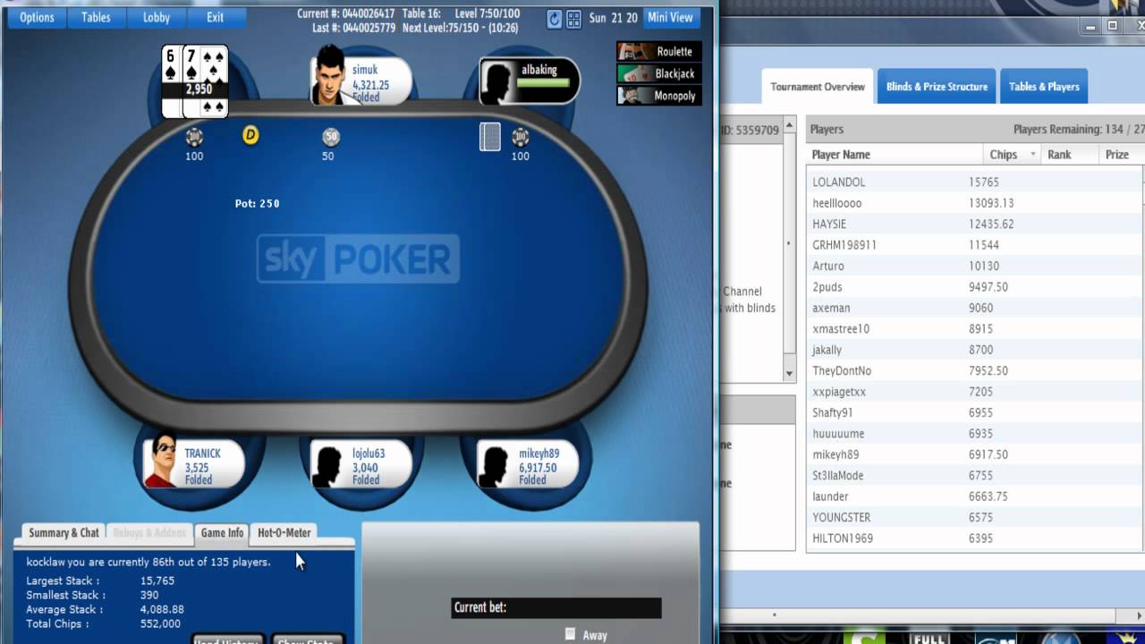 £55 Sky Poker Primo, Attempt 2, Online poker with Cocklaw - YouTube