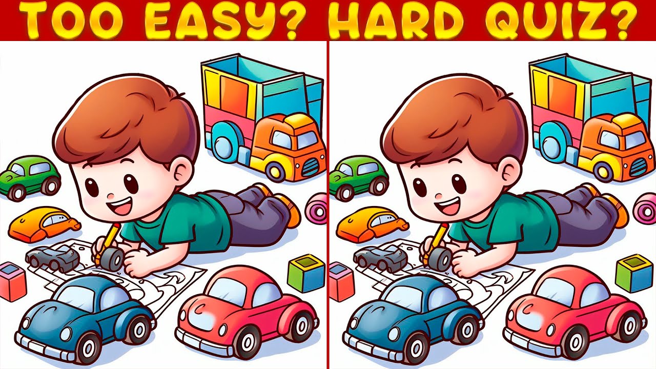 Brain trainer.⚡️TOO EASY? HARD QUIZ?🔥[Spot the difference] - YouTube