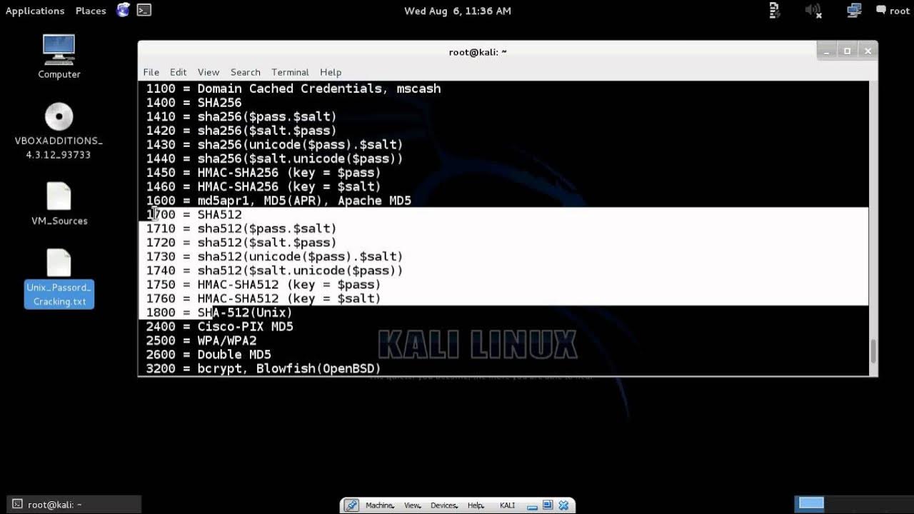 Cracking Linux/Unix password - YouTube