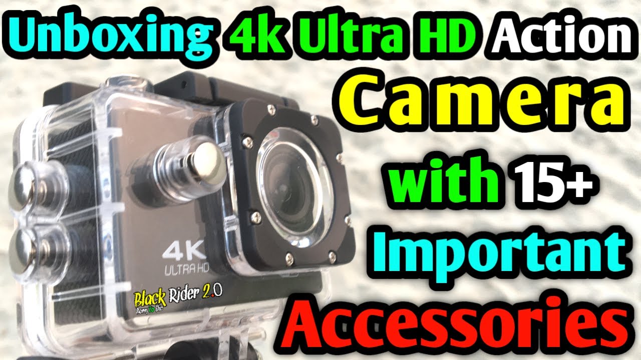 Unboxing 4K Ultra HD Action Camera With 15+ Important Accessories # ...