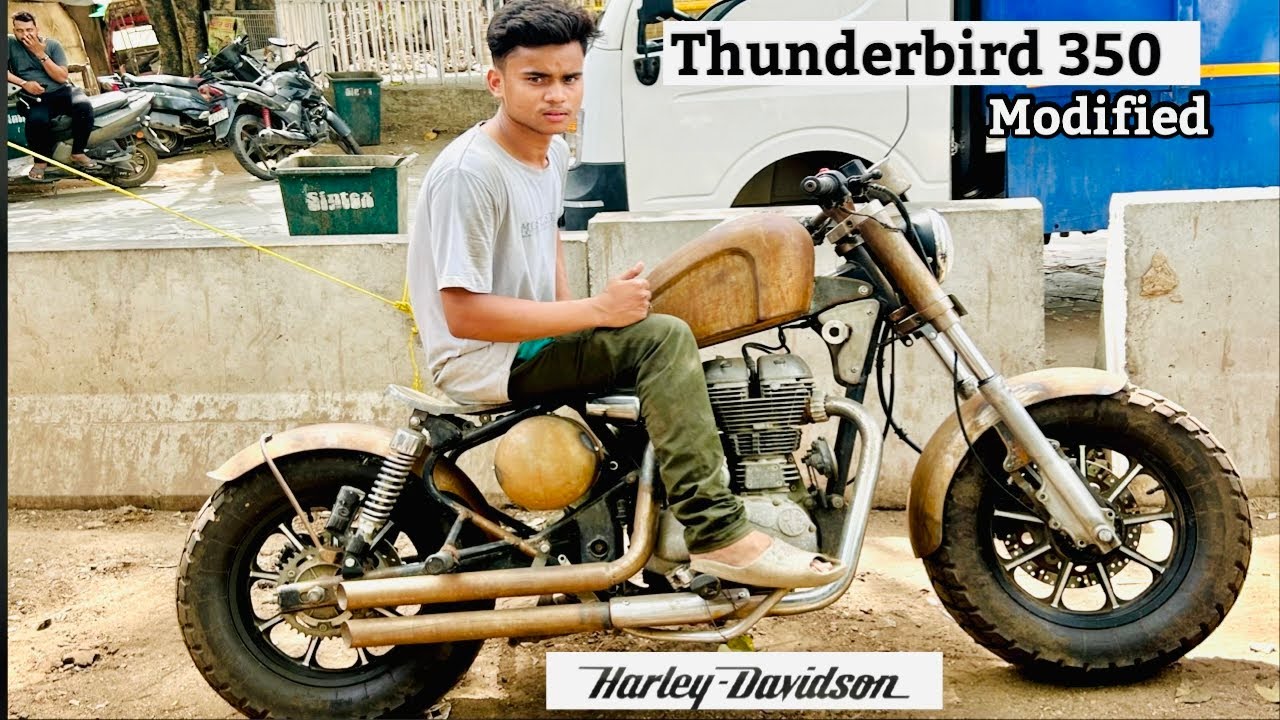 Thunderbird & Classic 350 Modified to Harley Davidson | Amazing custom ...