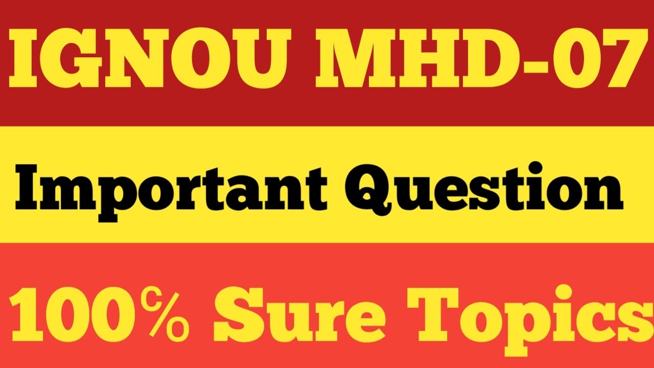 Mhd-07 Important Question | Ignou mhd-7 most Important Question 2023| भाषाविज्ञान और हिंदी भाषा ...