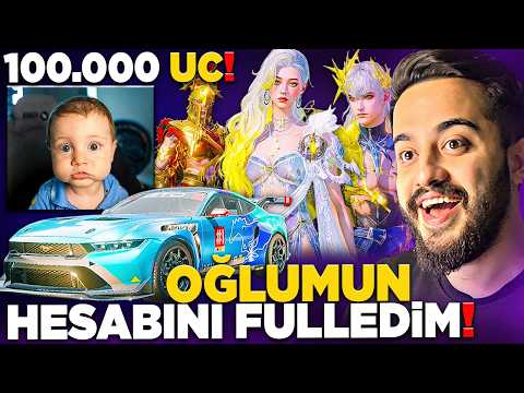 AYLAR SONRA OĞLUMUN HESABINI 100.000 UC FULLEDİK! PUBG Mobile