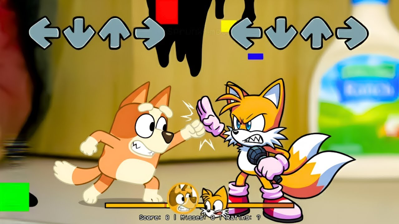 FNF Sonic All PHASES VS Bluey, Bingo & Mackenzie Sings Pibby Sliced ...