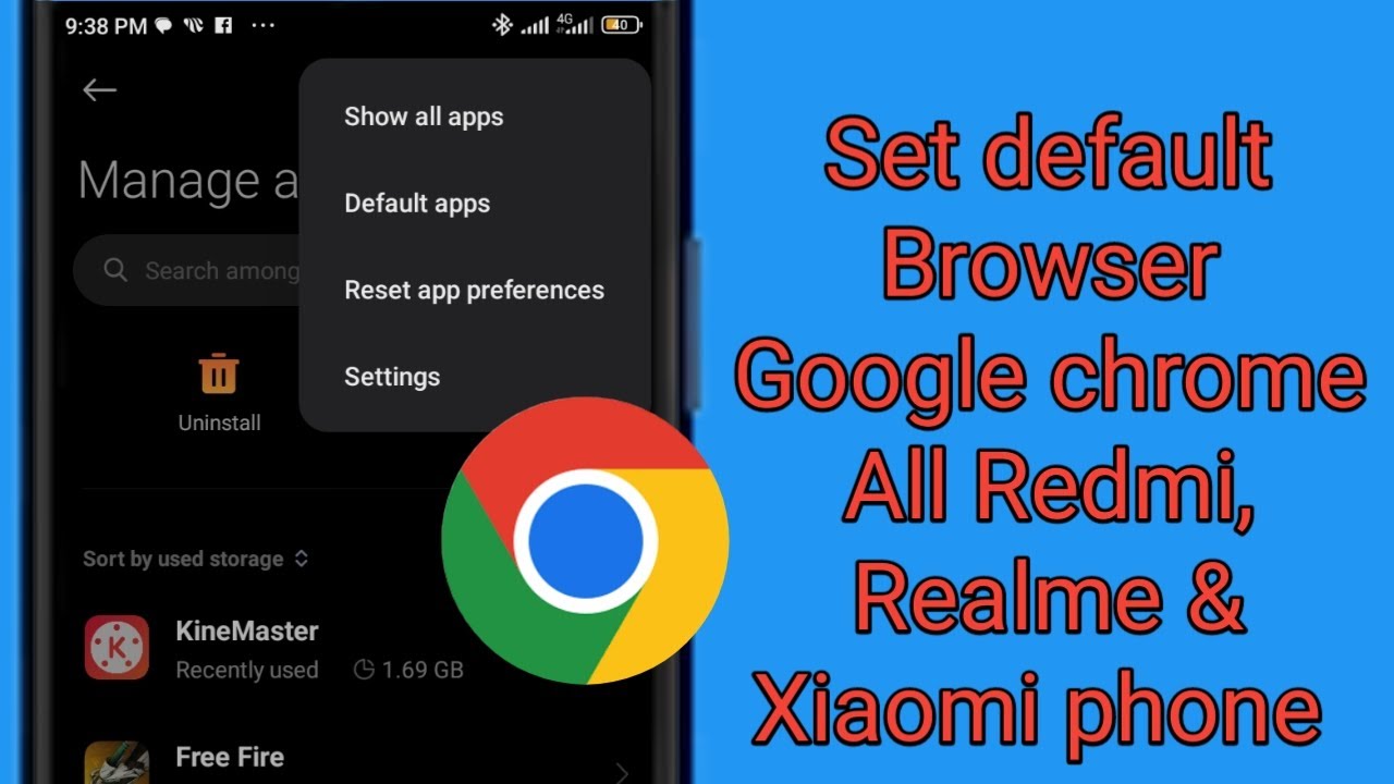 How to set Google chrome as a default browser | Change default browser ...