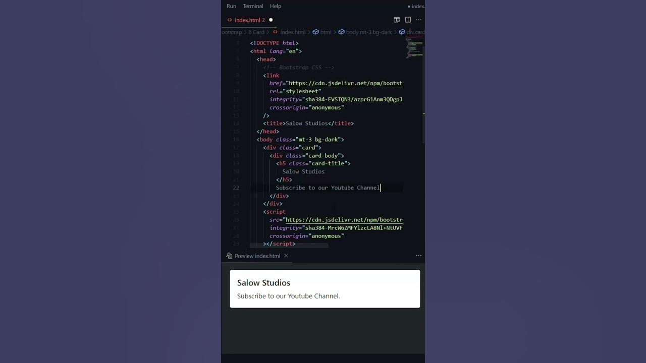 Bootstrap’s cards using Bootstrap 5 #shorts #coding - YouTube